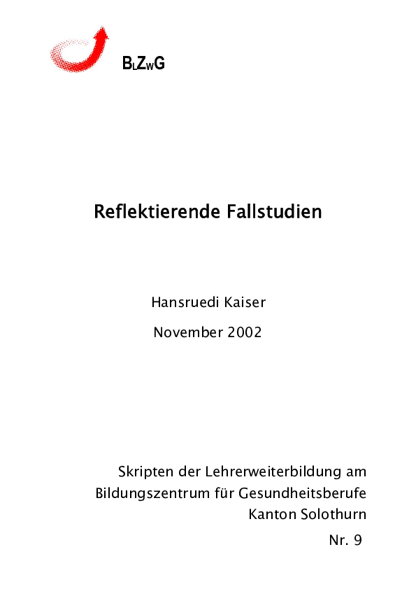 (PDF) Reflektierende Fallstudien