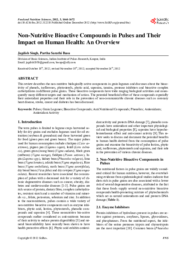 (PDF) Food and Nutrtion Science Paper