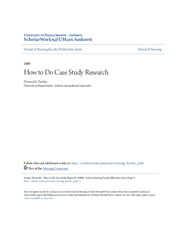 (PDF) How to Do Case Study Research