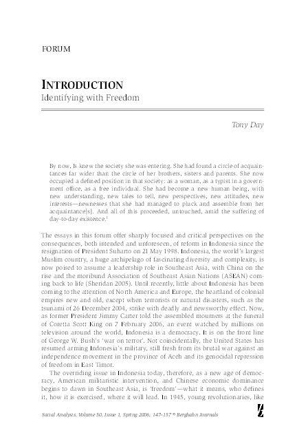 (PDF) Introduction: Identifying with Freedom