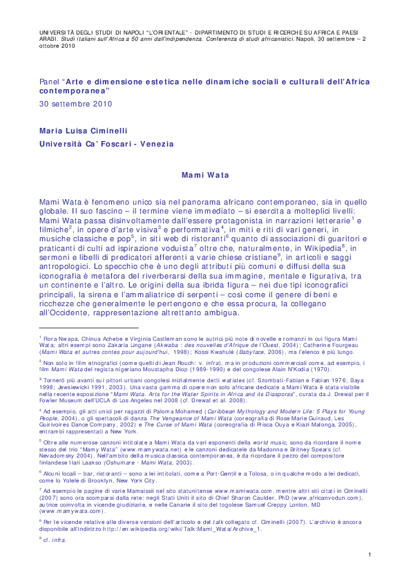 (PDF) 2010. Mami Wata