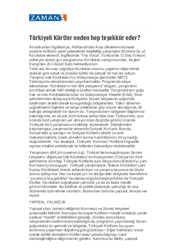 (PDF) Türkiyeli Kürtler Neden Hep Teşekkür Eder? (Why do the Kurds from ...