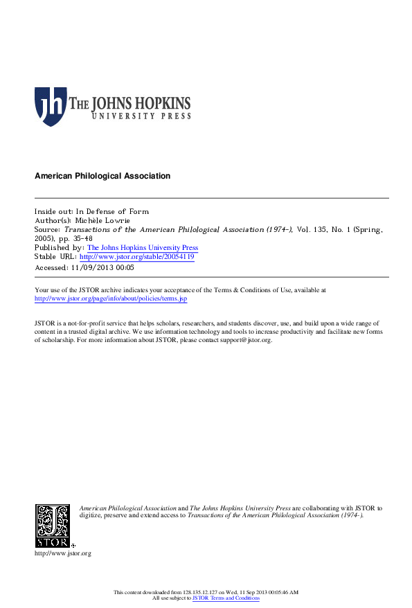 (PDF) Inside Out: In Defense of Form | Michele Lowrie - Academia.edu