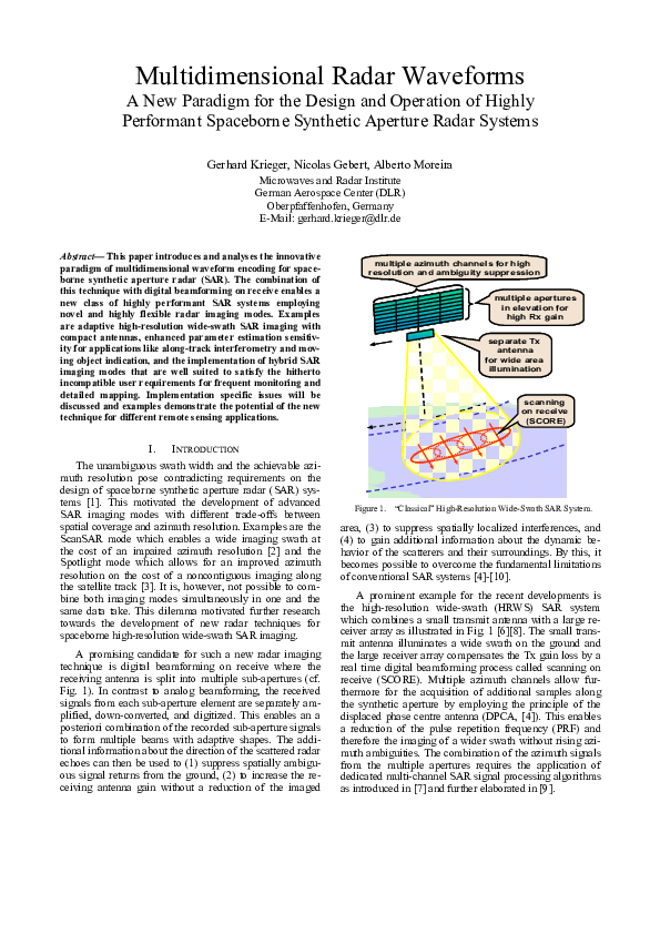 (PDF) Multidimensional radar waveforms a new paradigm for the design ...