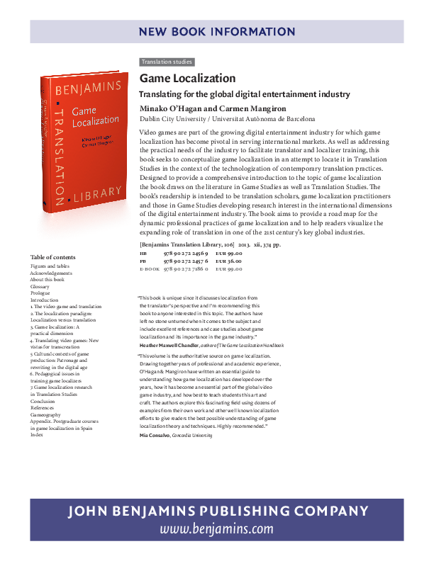 (PDF) Game Localization: Translating for the Global Digital ...