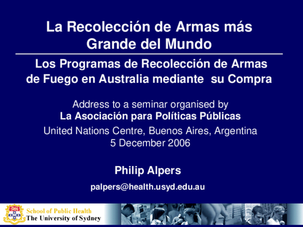 (PDF) The World’s Largest Gun Buyback - Australia’s Firearm Collection ...