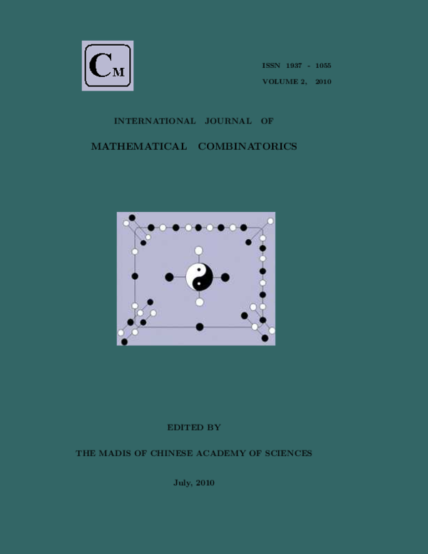 (PDF) International Journal of Mathematical Combinatorics: 2010, Vol. 2