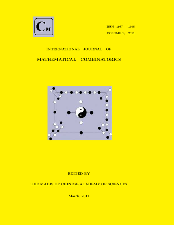 (PDF) International Journal of Mathematical Combinatorics: 2011, Vol. 1 ...
