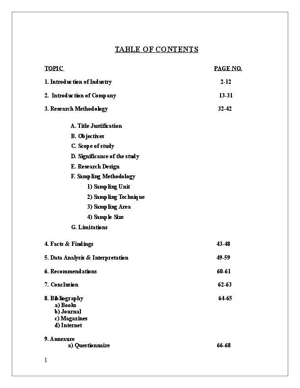 (DOC) Abhishek MBA Project Report