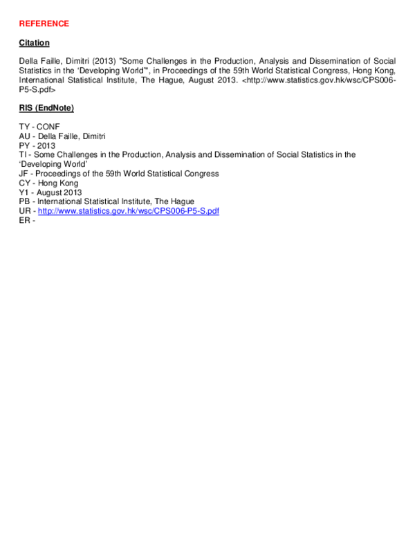 Some Challenges In The Production Analysis And Dissemination Of Social Statistics In The