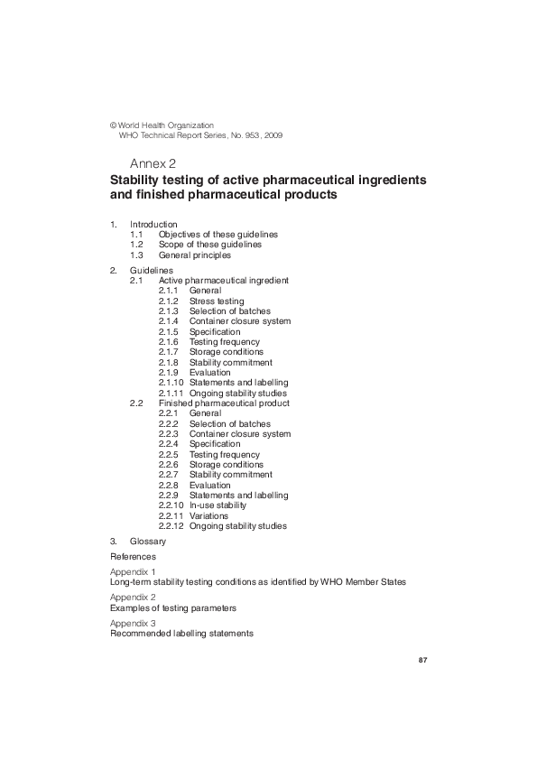 (PDF) Stability Guideline WHO