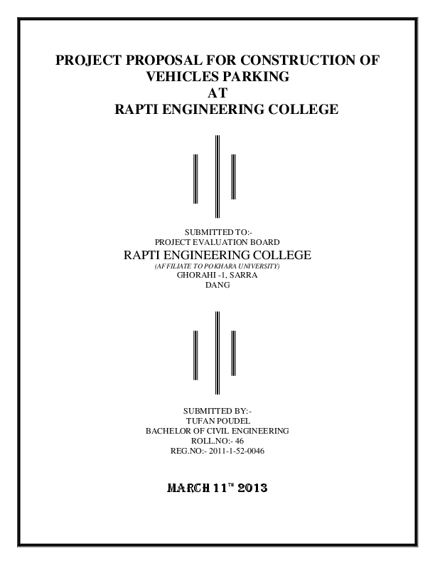 (DOC) PROJECT PROPOSAL FOR CONSTRUCTION OF VEHICLES PARKING AT RAPTI ...