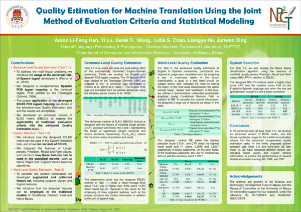 (PDF) ACL-WMT Poster.Quality Estimation for Machine Translation Using the Joint Method of ...
