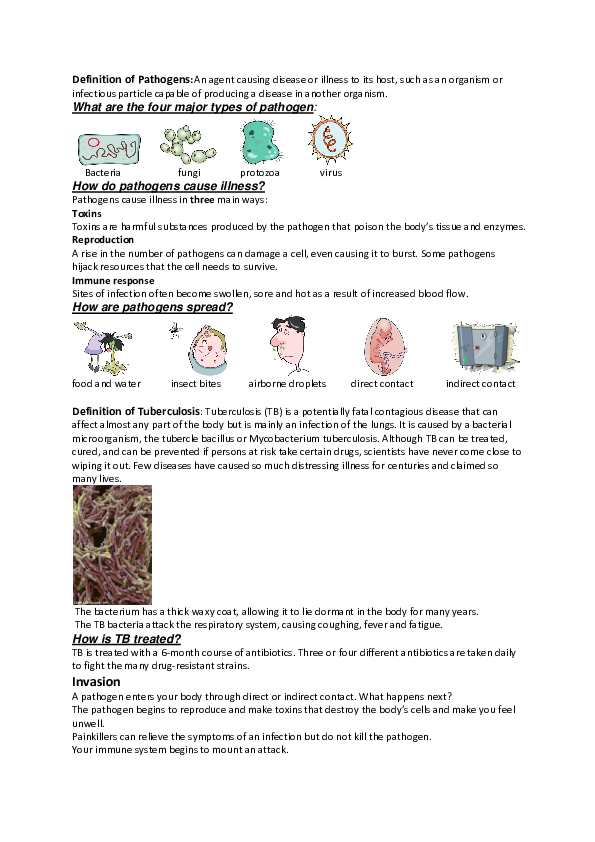 (DOC) Definition of Pathogens