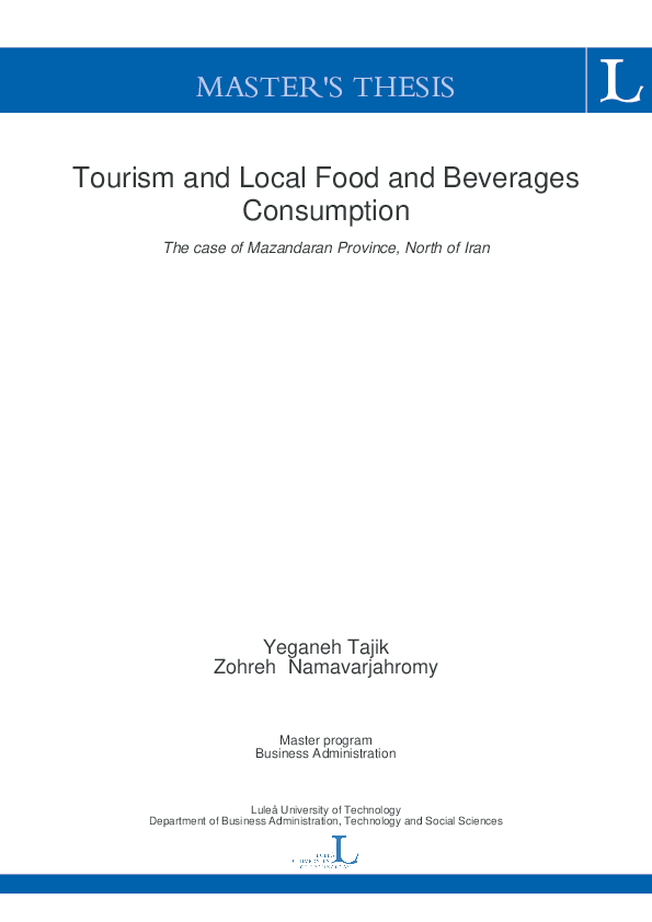 (PDF) food tourism
