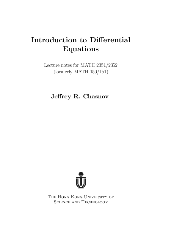 (PDF) differential equations