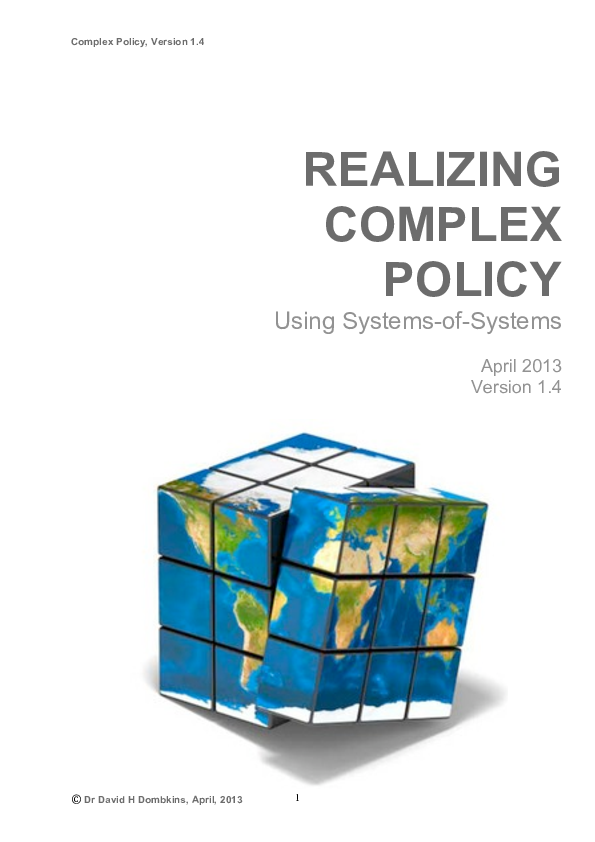 (PDF) REALIZING COMPLEX POLICY Using Systems-of-Systems