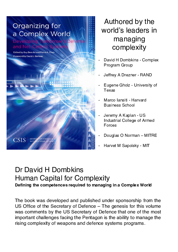 (PDF) Organising for a Complex World