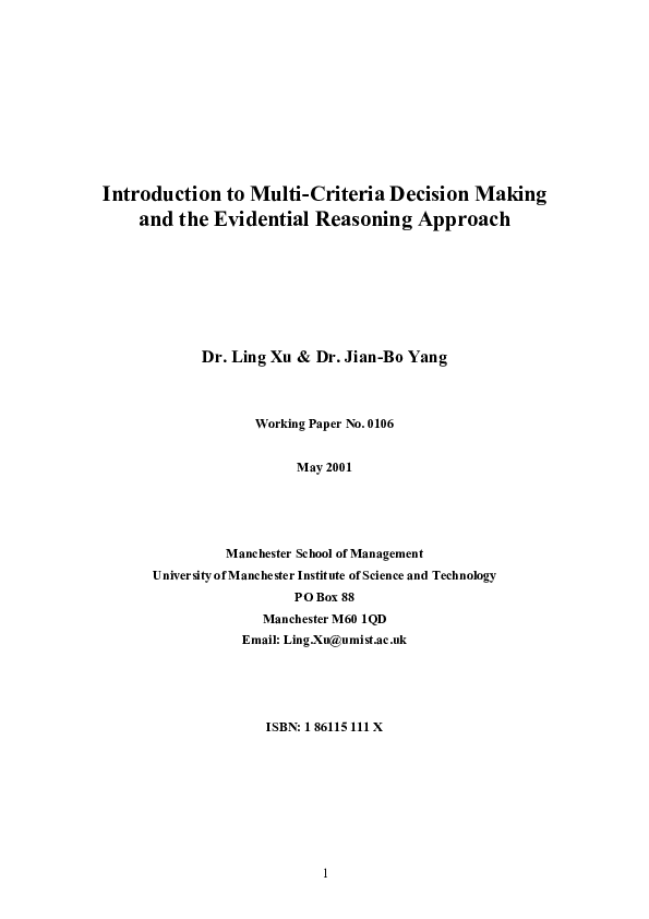 (PDF) Xu Yang MSM Working Paper Final