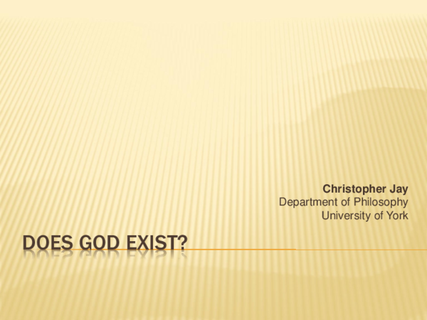 (PPT) Does God Exist?