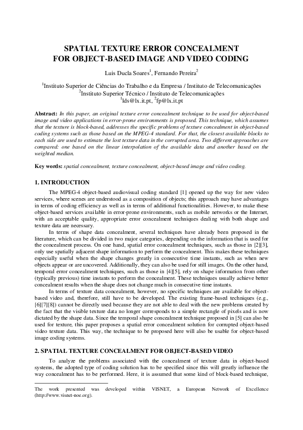 Pdf Spatial Texture Error Concealment For Object Based Image And 0075