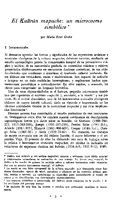 (PDF) El Kultrun mapuche un mlcrocosmo simbolico