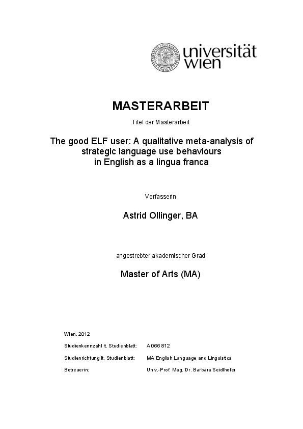 (PDF) Communication strategies in ELF