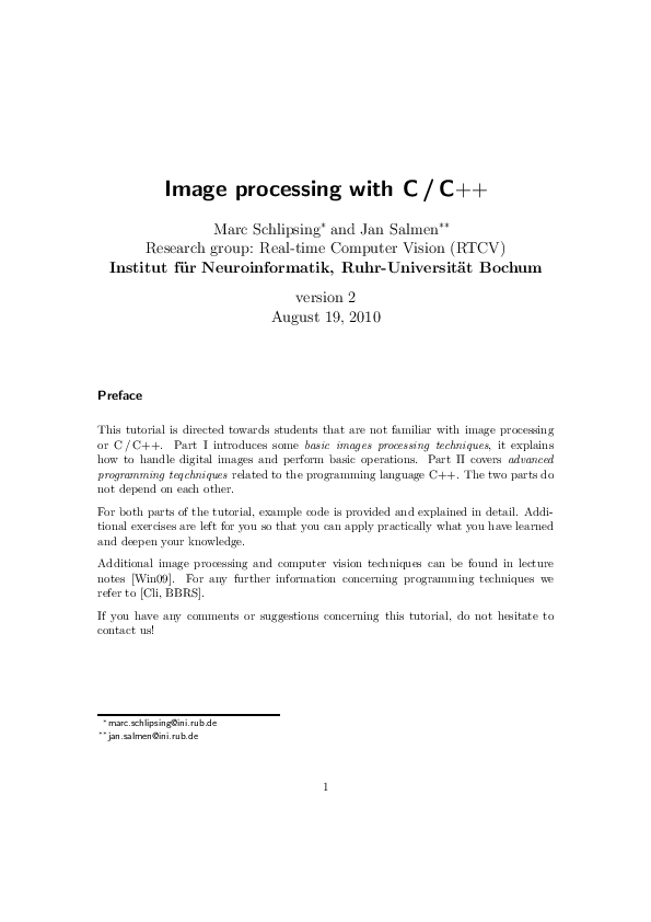 (PDF) Image Processing Tutorial