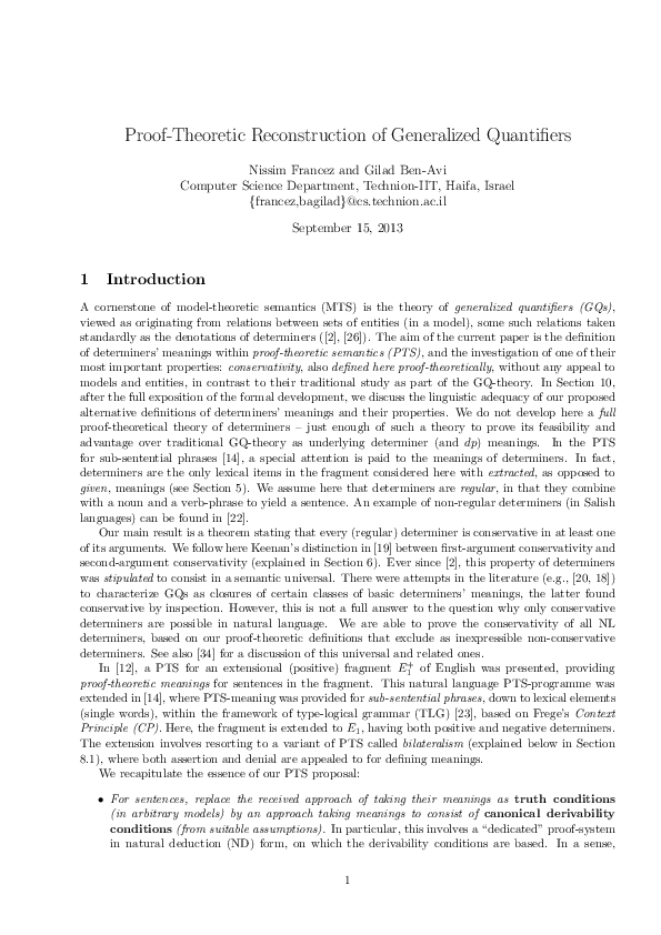 Pdf Proof Theoretic Reconstruction Of Generalized Quantifiers