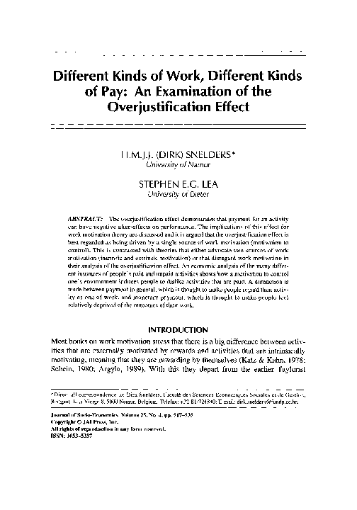 (PDF) Different kinds of work, different kinds of pay: An examination ...