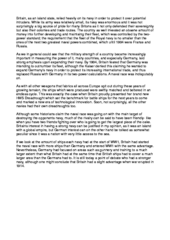 (PDF) Anglo-German Naval Race (Very short summary)