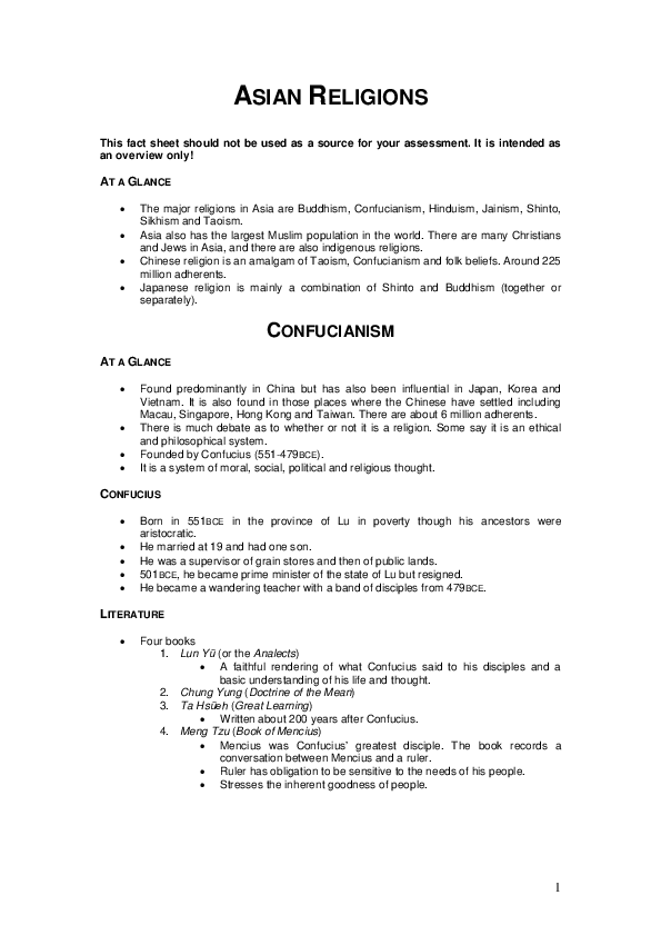 (PDF) Asian Religions