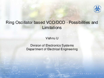 (PDF) Ring Oscillator based VCO/DCO - Possibilities and Limitations