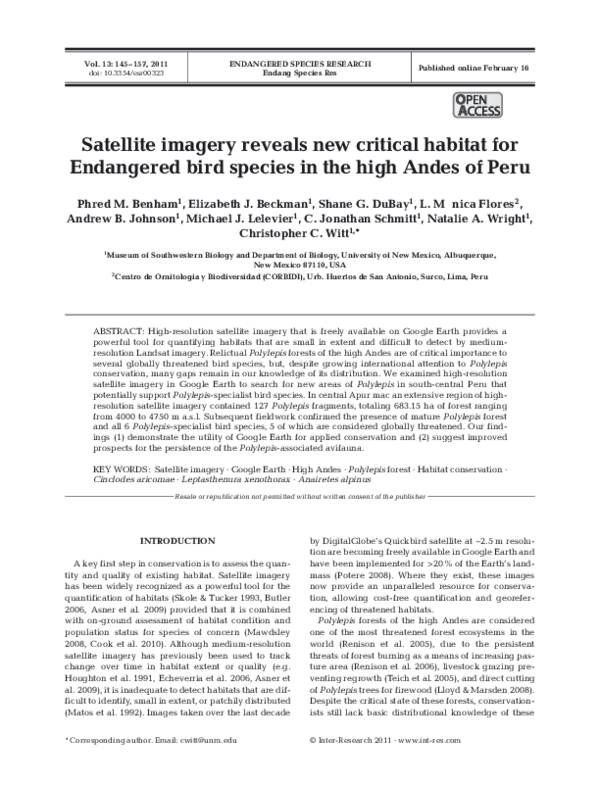 (PDF) ENDANGERED SPECIES RESEARCH Endang Species Res
