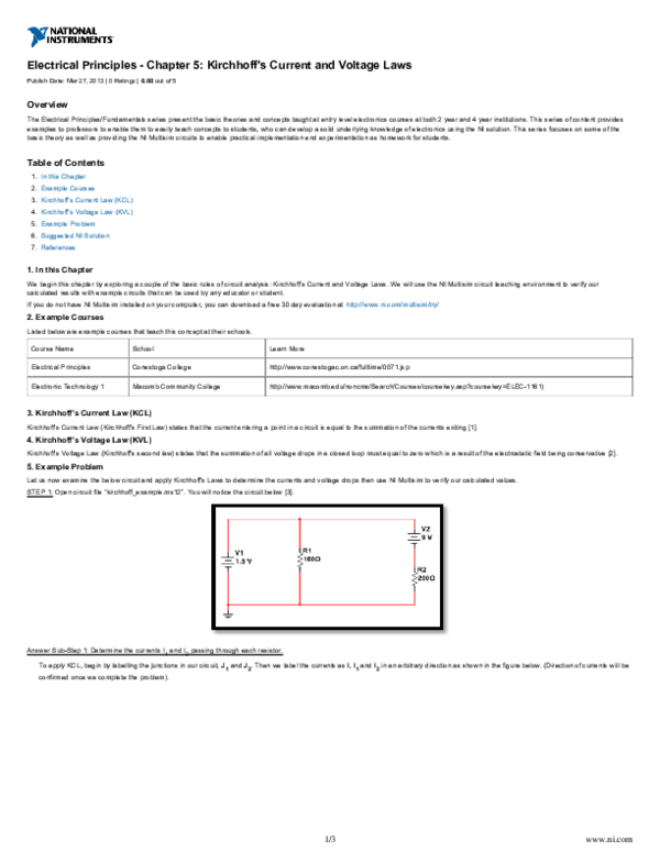(PDF) Table of Contents In this Chapter Example Courses Kirchhoff’s ...