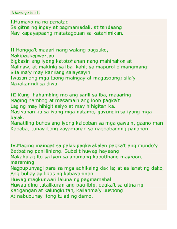 (DOC) desiderata tagalog