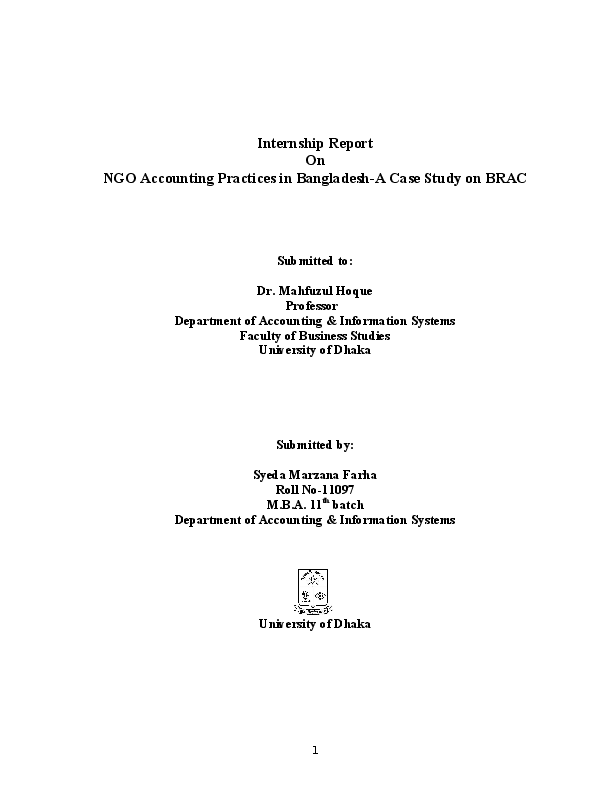 (DOC) MBA Internship Report FINAL