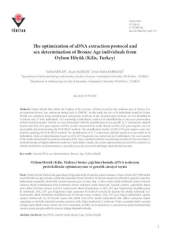 (PDF) The optimization of a DNA extraction protocol and