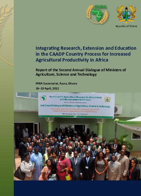 (PDF) FARA Second Ministerial Dialogue on 'Integrating Research ...