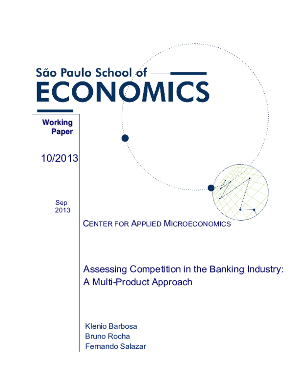 (PDF) Assessing Competition in the Banking Industry: A Multi-Product ...