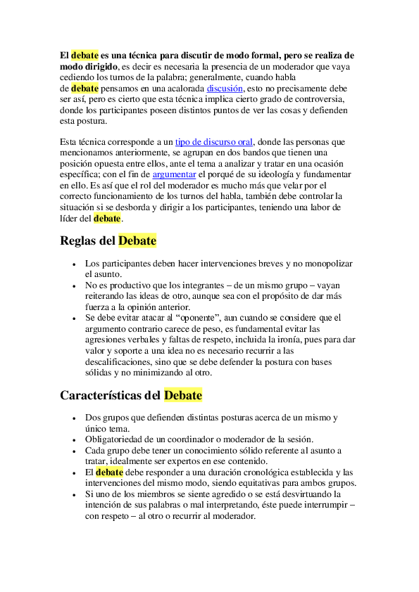 (DOC) debate y panel