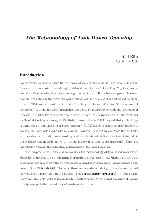 (PDF) TASK BASED TEACHING