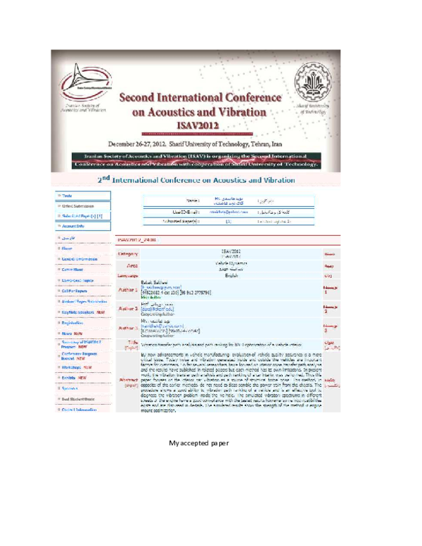 (PDF) Vibration transfer path analysis and path ranking for NVH ...