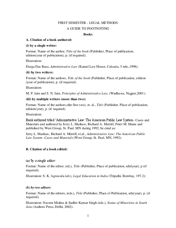 (DOC) A GUIDE TO FOOTNOTING