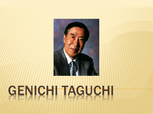 (PPT) GENICHI TAGUCHI