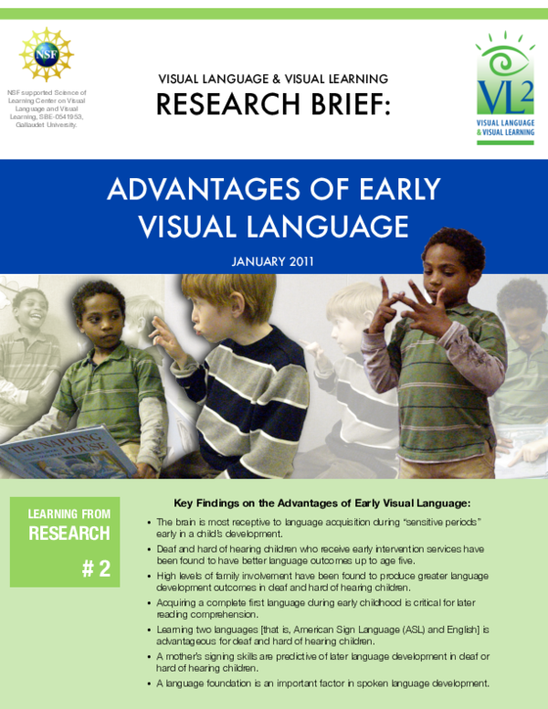 (PDF) The Advantage of Early Visual Language