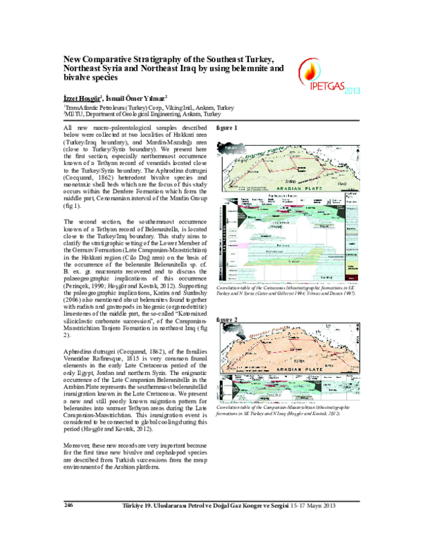 (PDF) New Comparative Stratigraphy of the Southeast Turkey, Northeast ...