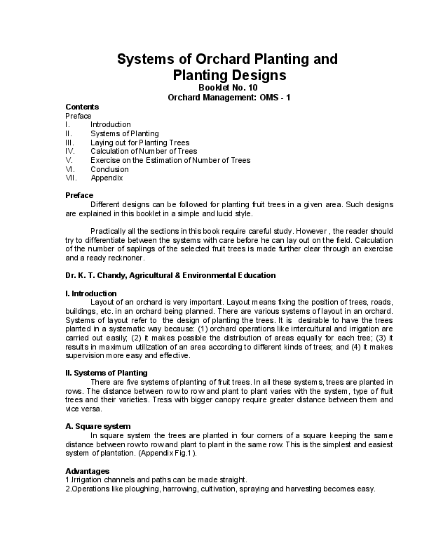 (DOC) Systems of Orchard Planting 010