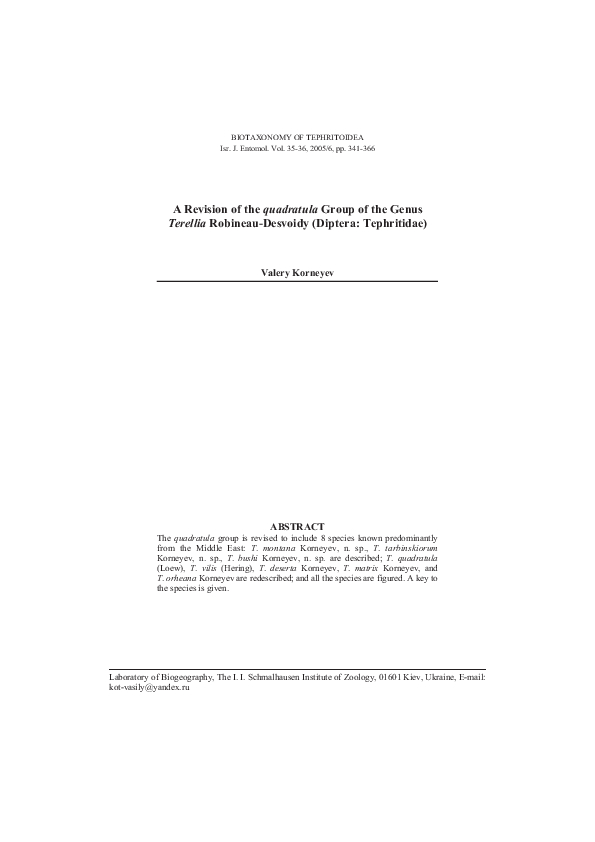 (PDF) Fossil Tephritoid Flies (Diptera: Pallopteridae, Ulidiidae ...