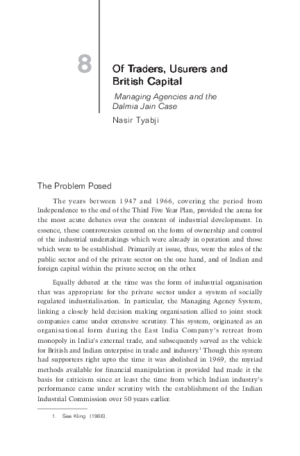 (PDF) Of Traders, Usurers and British Capital: Managing Agencies and ...